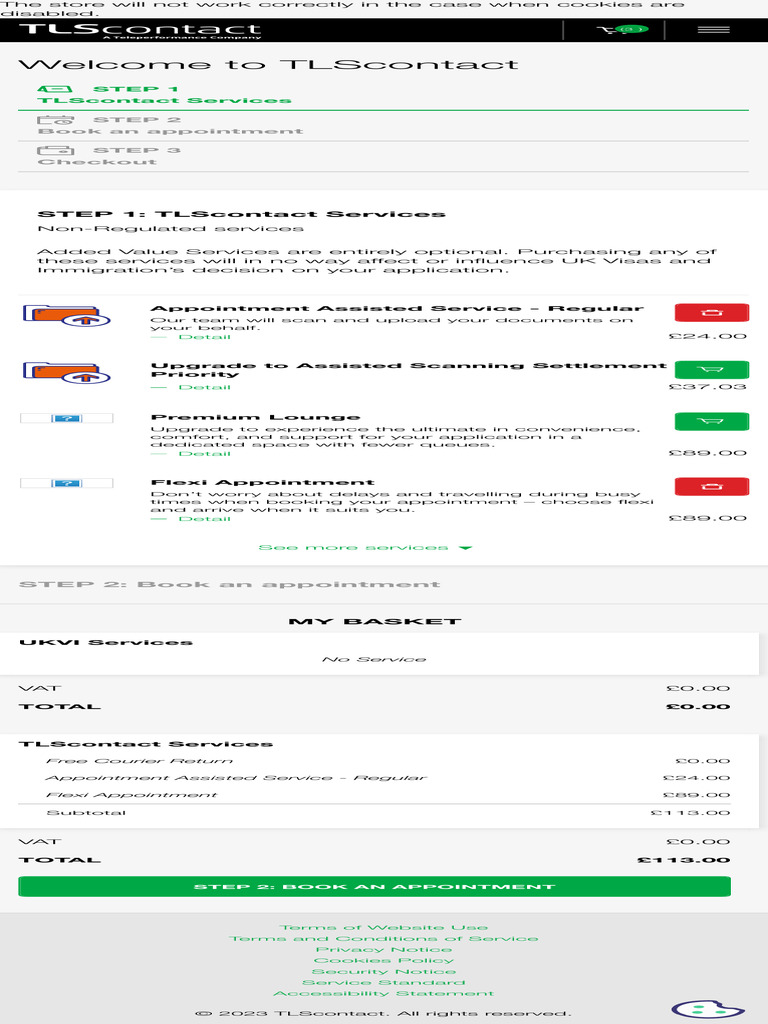 Select Your Service | PDF