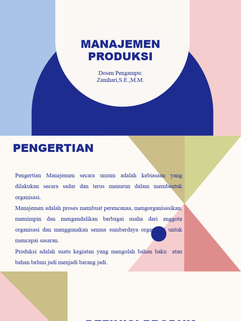 MANAJEMEN PRODUKSI | PDF