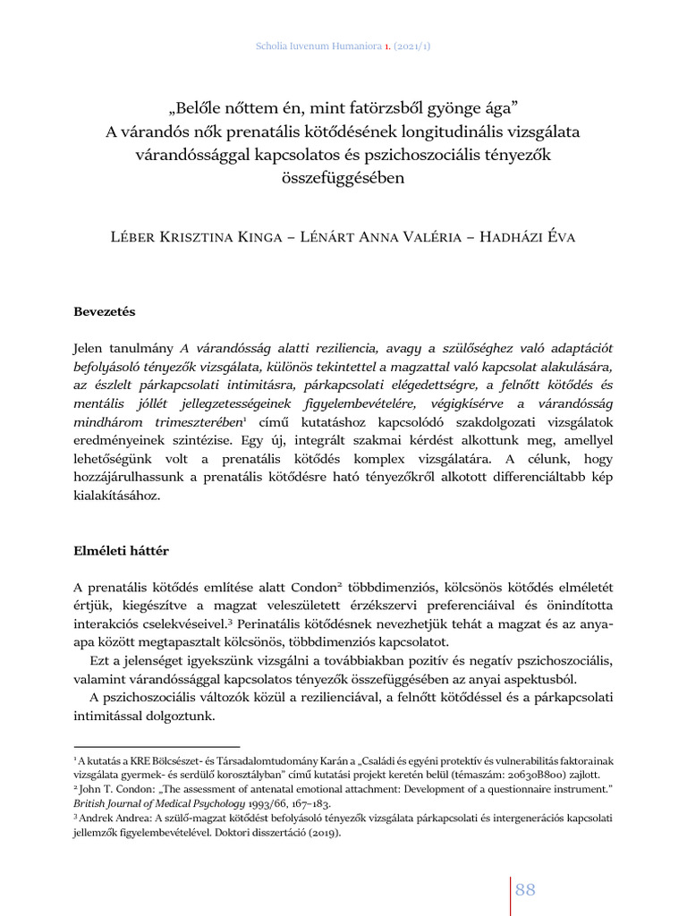 LÉBER KRISZTINA KINGA LÉNÁRT ANNA VALÉRIA HADHÁZI ÉVA. Bevezetés | PDF