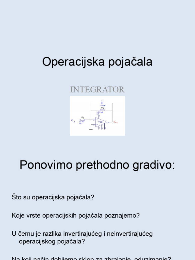 Operacijska Pojačala Integrator | PDF