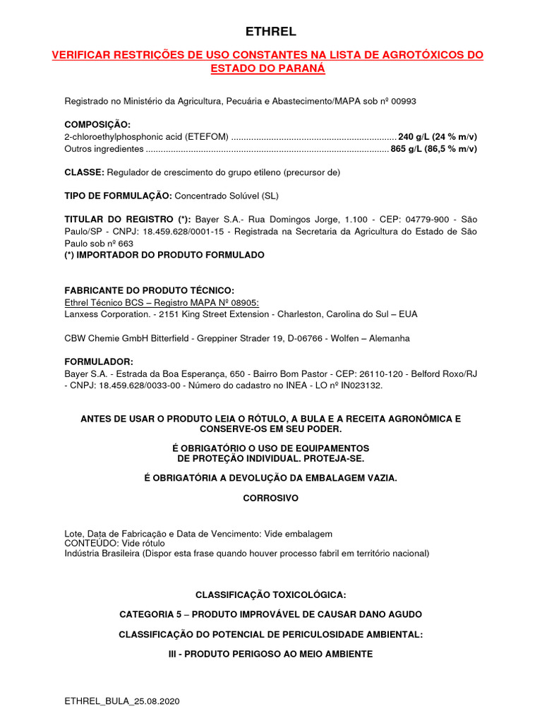Ethrel 131120 0 | PDF