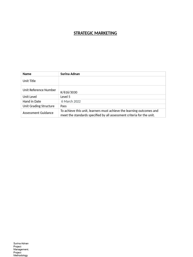 Course Hero Strategic Marketing Level 5 Resubmit Final | PDF Course Hero Strategic Marketing Level 5 Resubmit Final | PDF