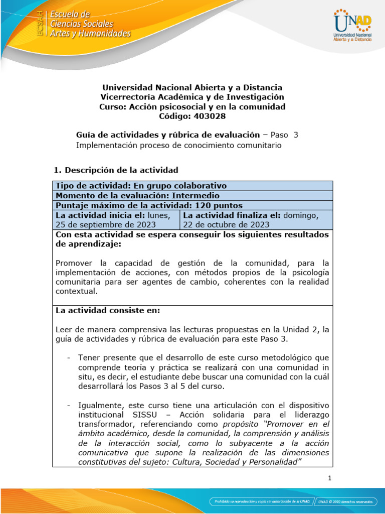 Guía de Actividades y Rúbrica de Evaluación - Unidad 2 - Paso 3 - Implementación Proceso de ...