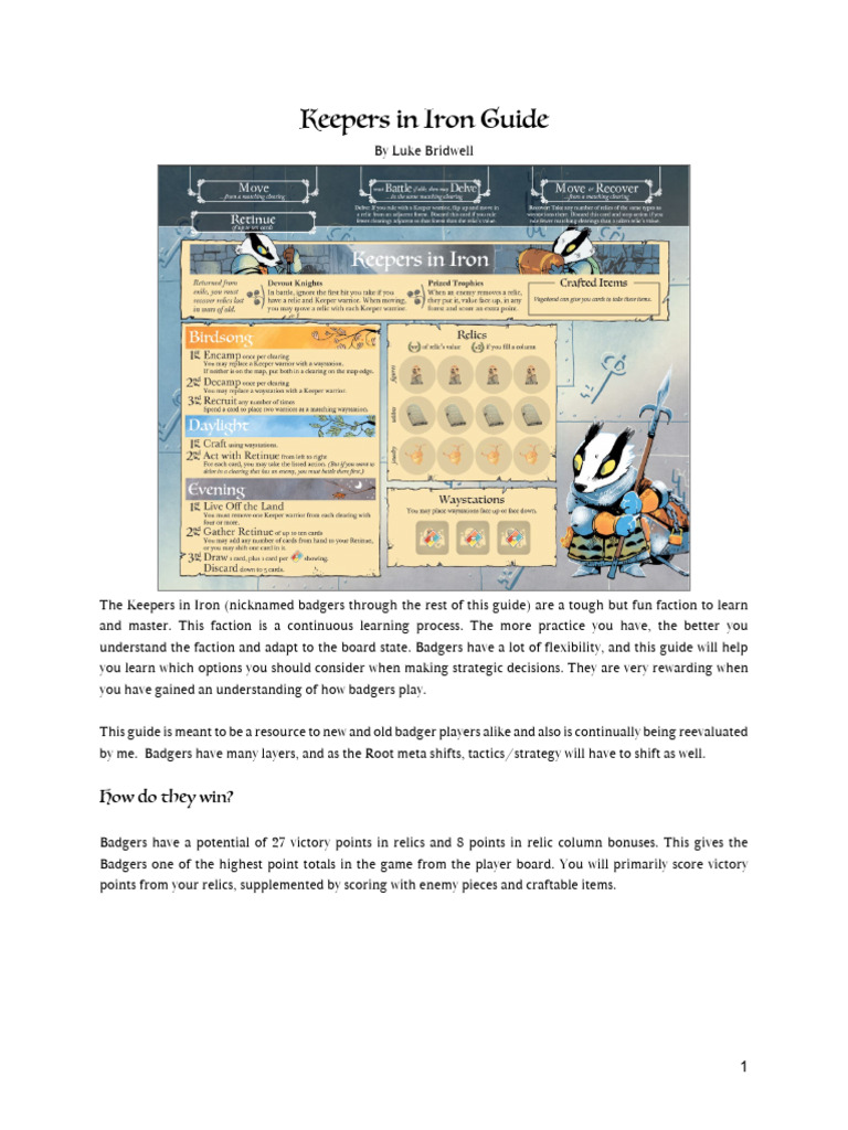 Keepers in Iron Guide 1 | PDF