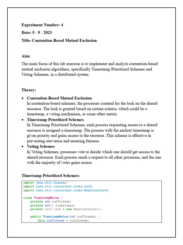 Experiment 4 | PDF | Thread (Computing) | Computer Engineering