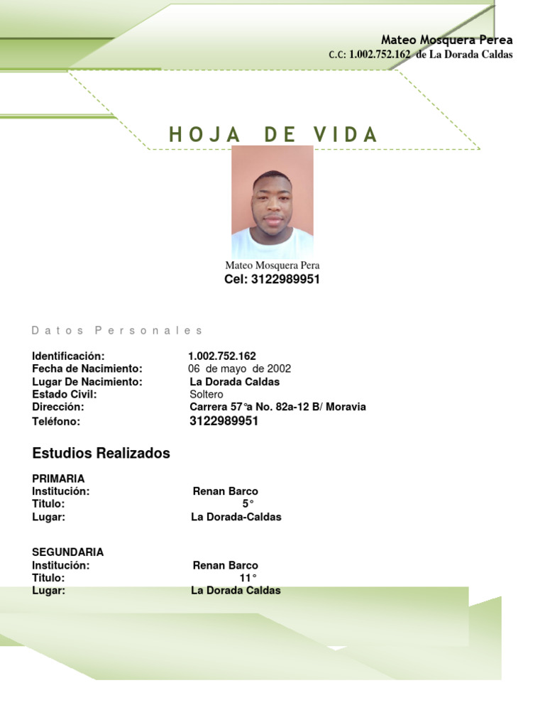 Hoja de Vida Mateo - JW | PDF