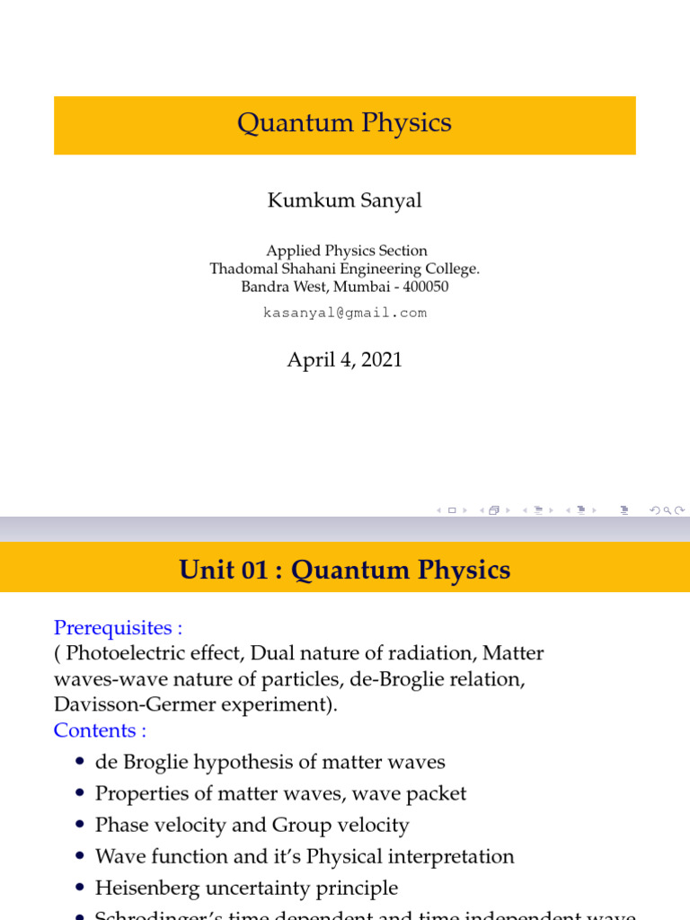 Quantum Physics | PDF