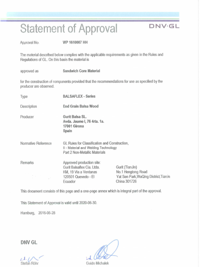 GL Certificate | PDF