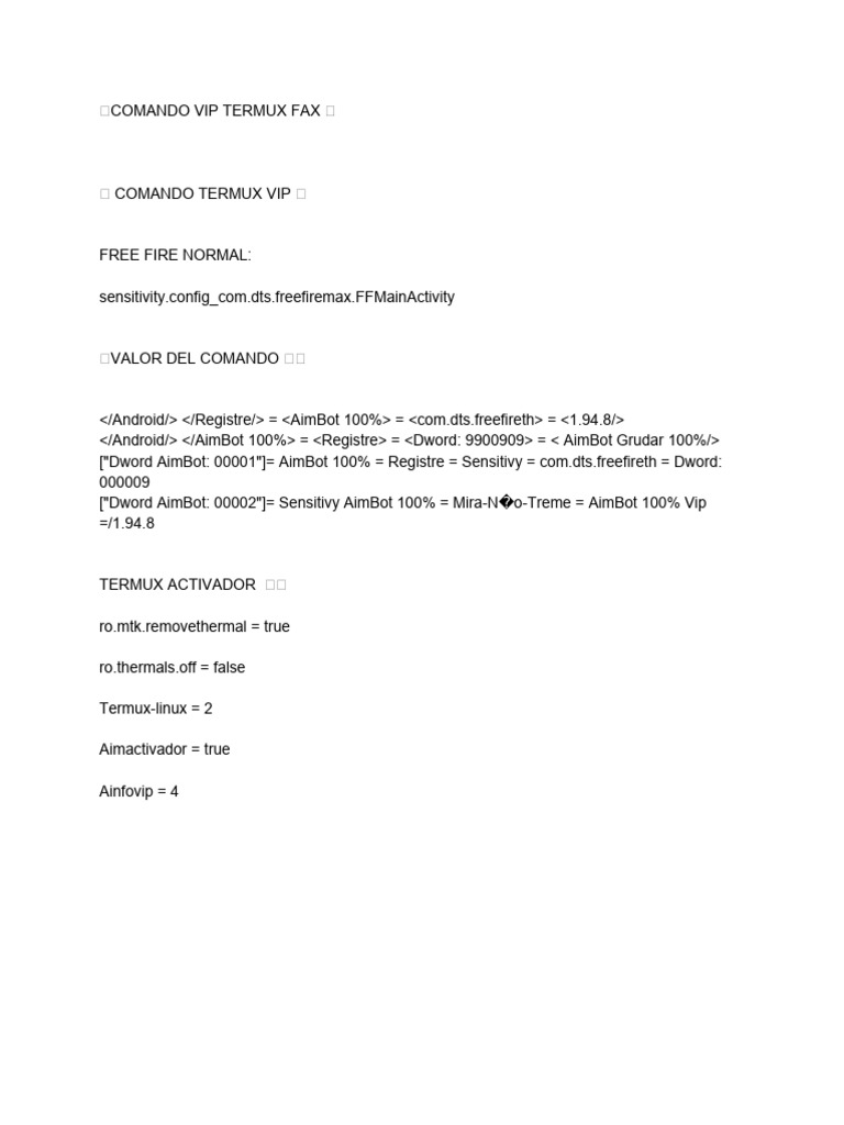 Comando Termux Vip ? | PDF