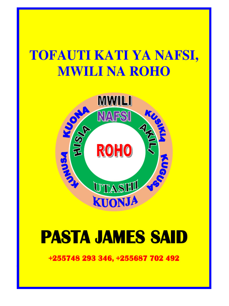 Tofauti Kati Ya Roho, Nafsi Na Mwili | PDF