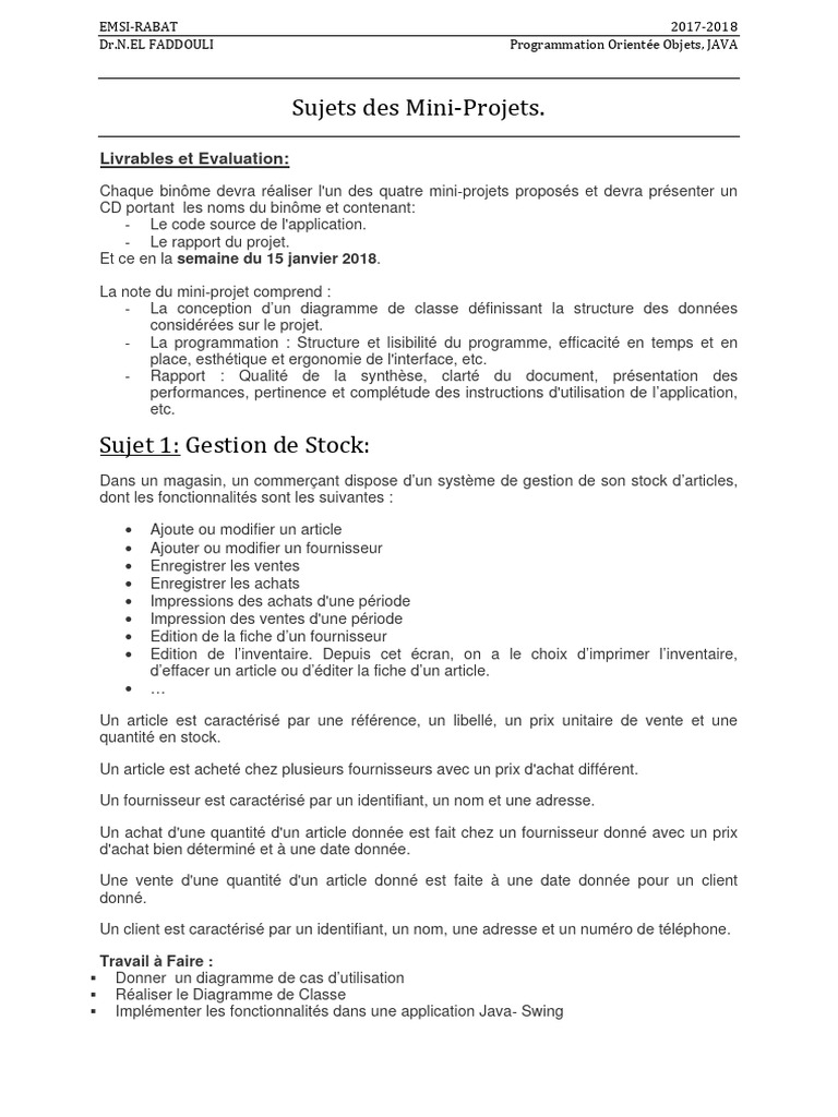 Mini Projets 4IIR | PDF