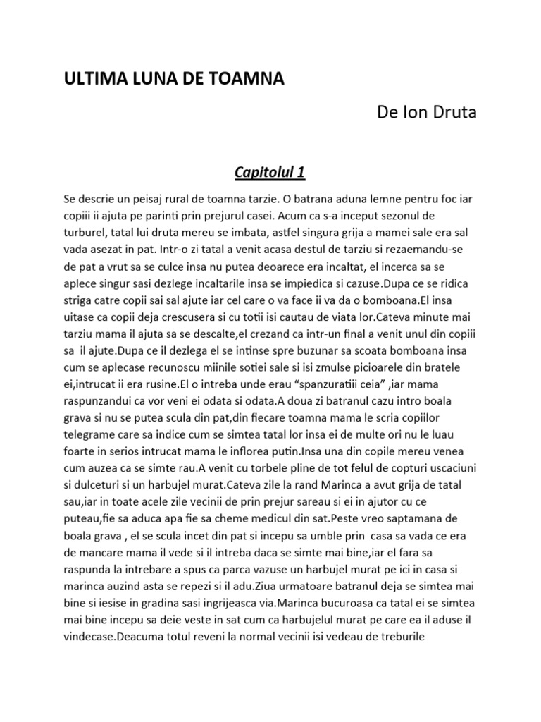 Ultima Luna de Toamna | PDF