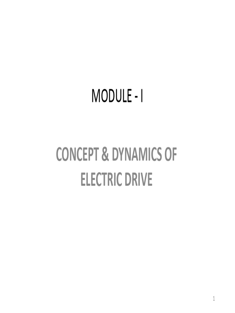 Module 1 Final | PDF | Electric Motor | Rectifier