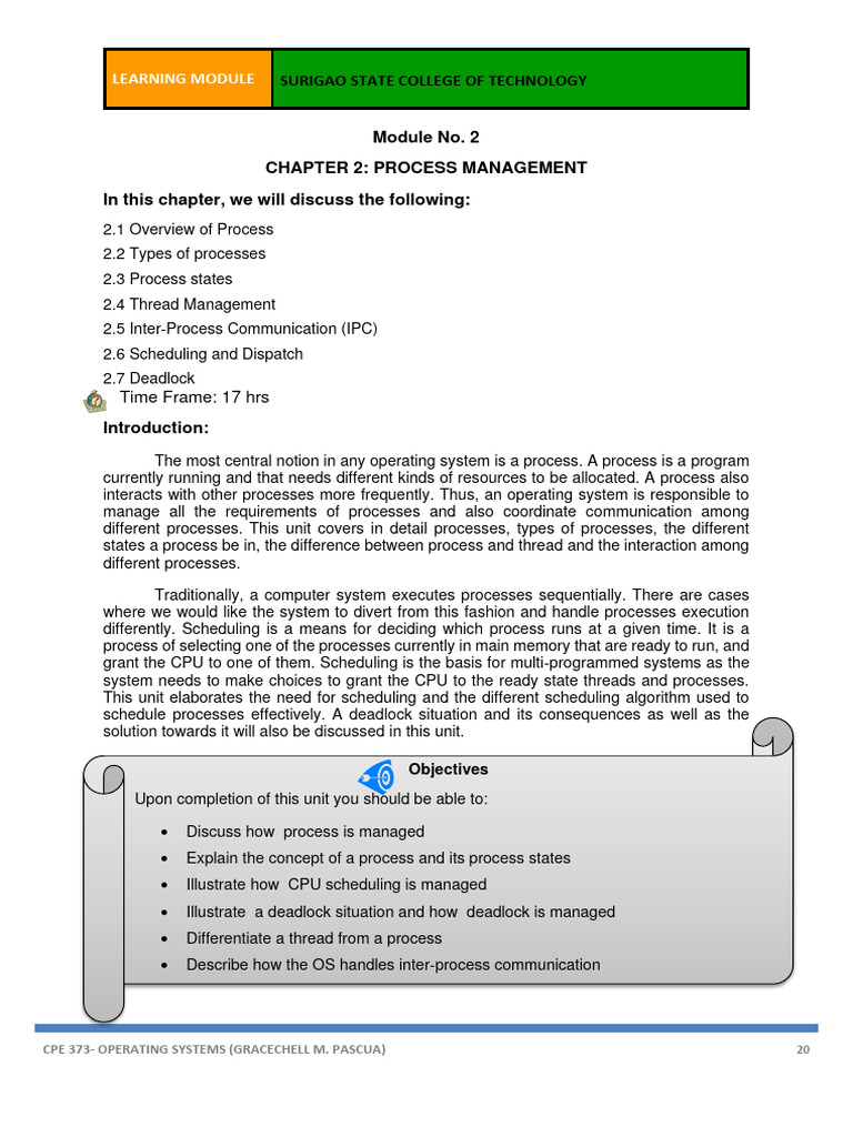 Learning Module: Surigao State College of Technology | PDF