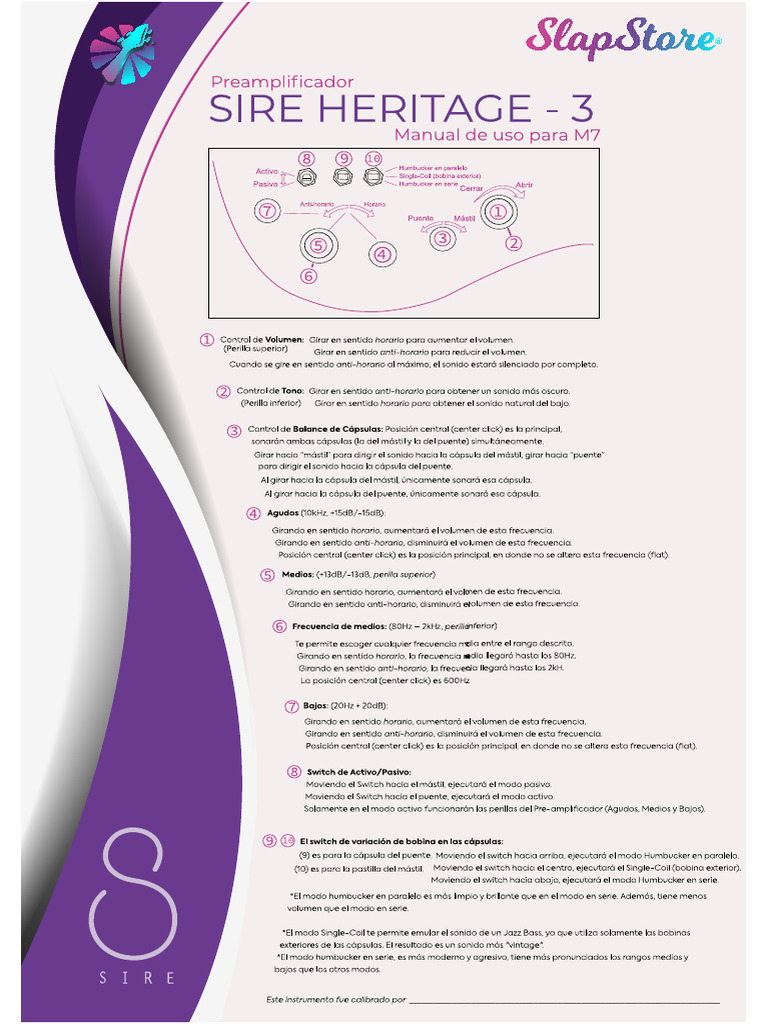 Sire Heritage 3 - M7 Individual | PDF