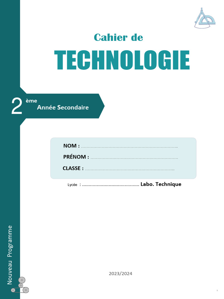 Cahier de Technologie 2eme 2024 | PDF | Méthodes et références pédagogiques | Ordinateurs
