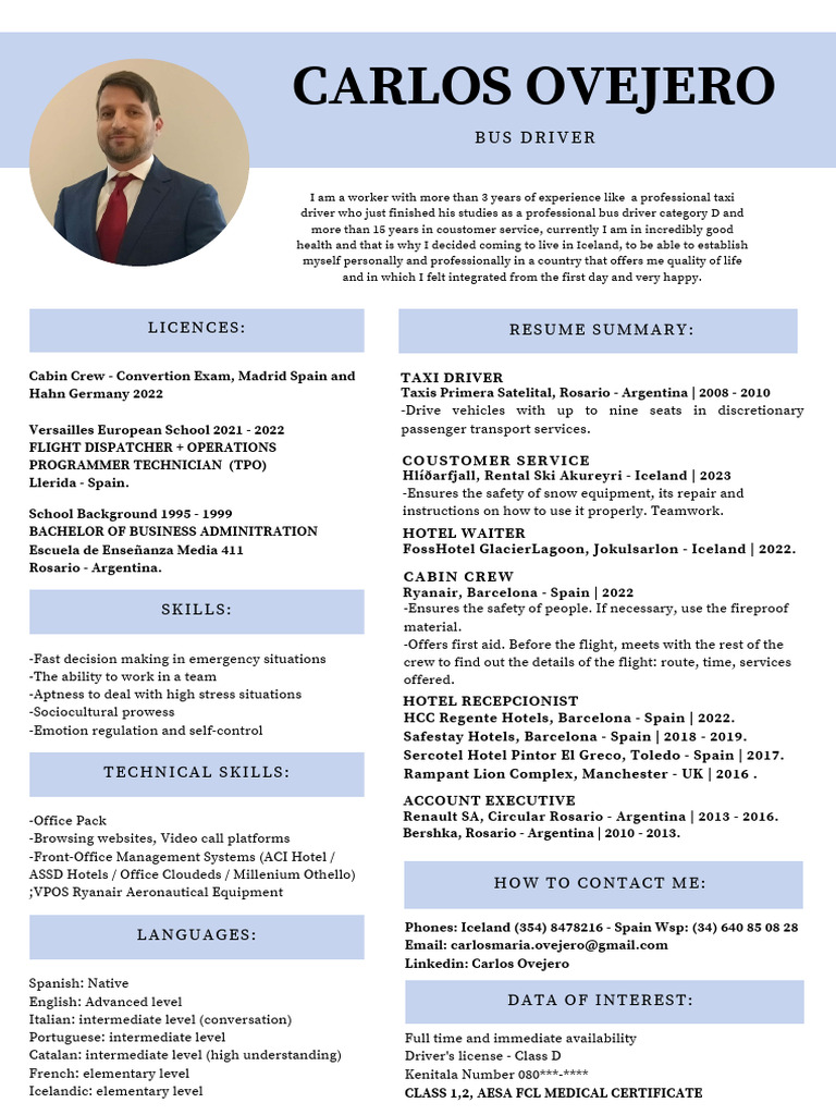 CV Carlos M Ovejero BDENG | PDF