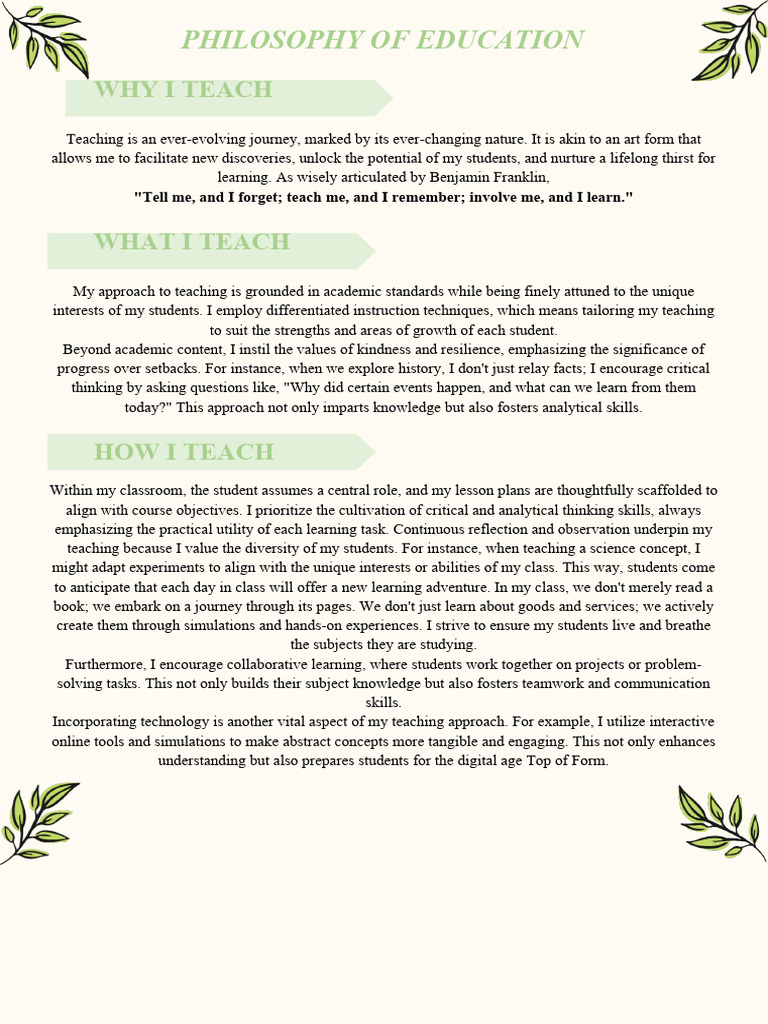 Philosophy of Education | PDF