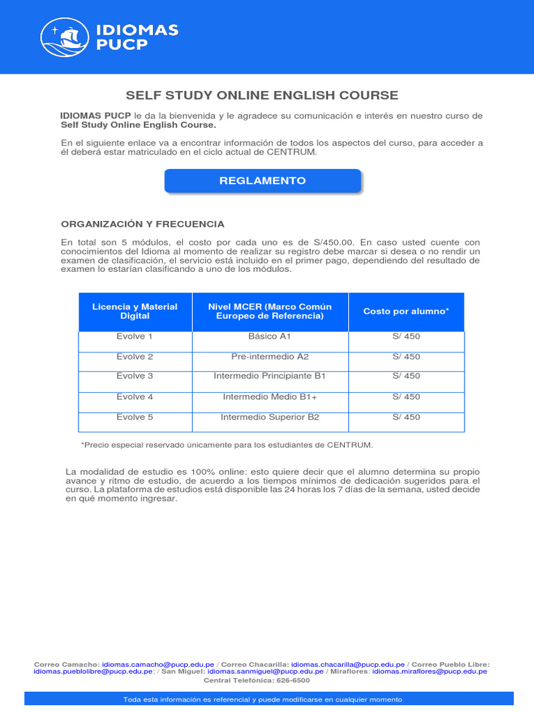 Self Study Online English Course 2023 | PDF