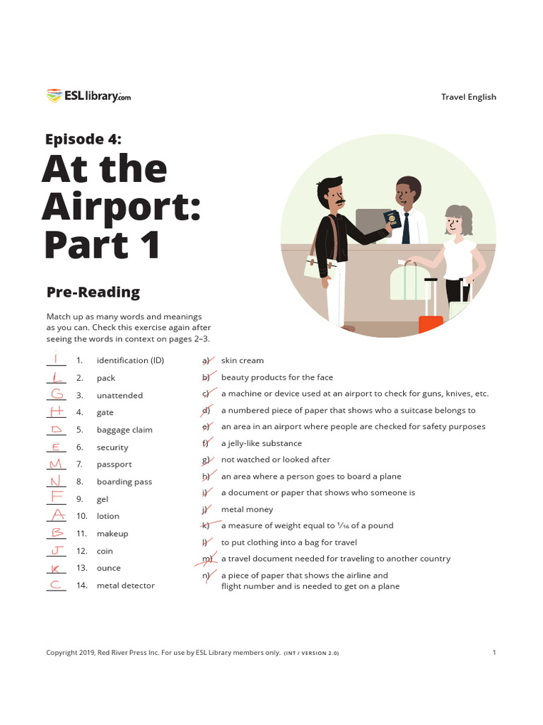 English Lesson 2 (Airport) | PDF
