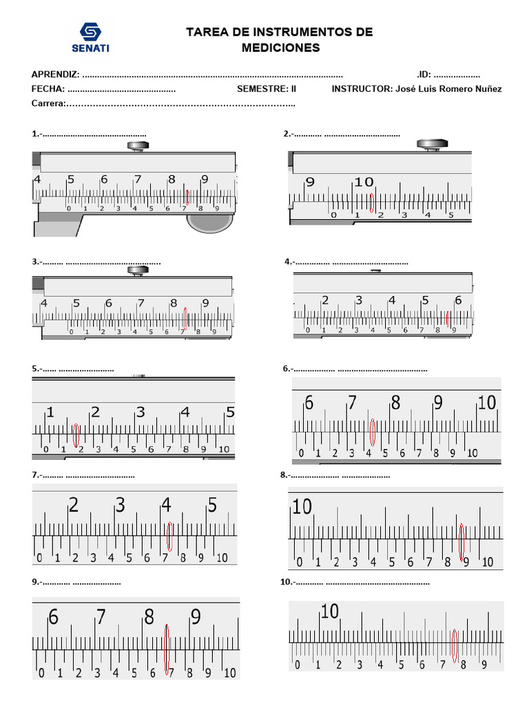 Hoja de Tarea de Instrumentos de Medicion | PDF