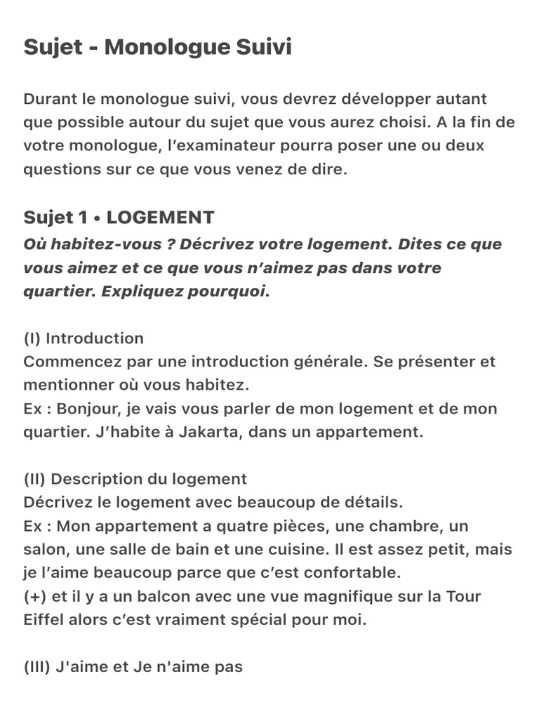 Monologue Suivi A2 | PDF | Arts du langage et discipline
