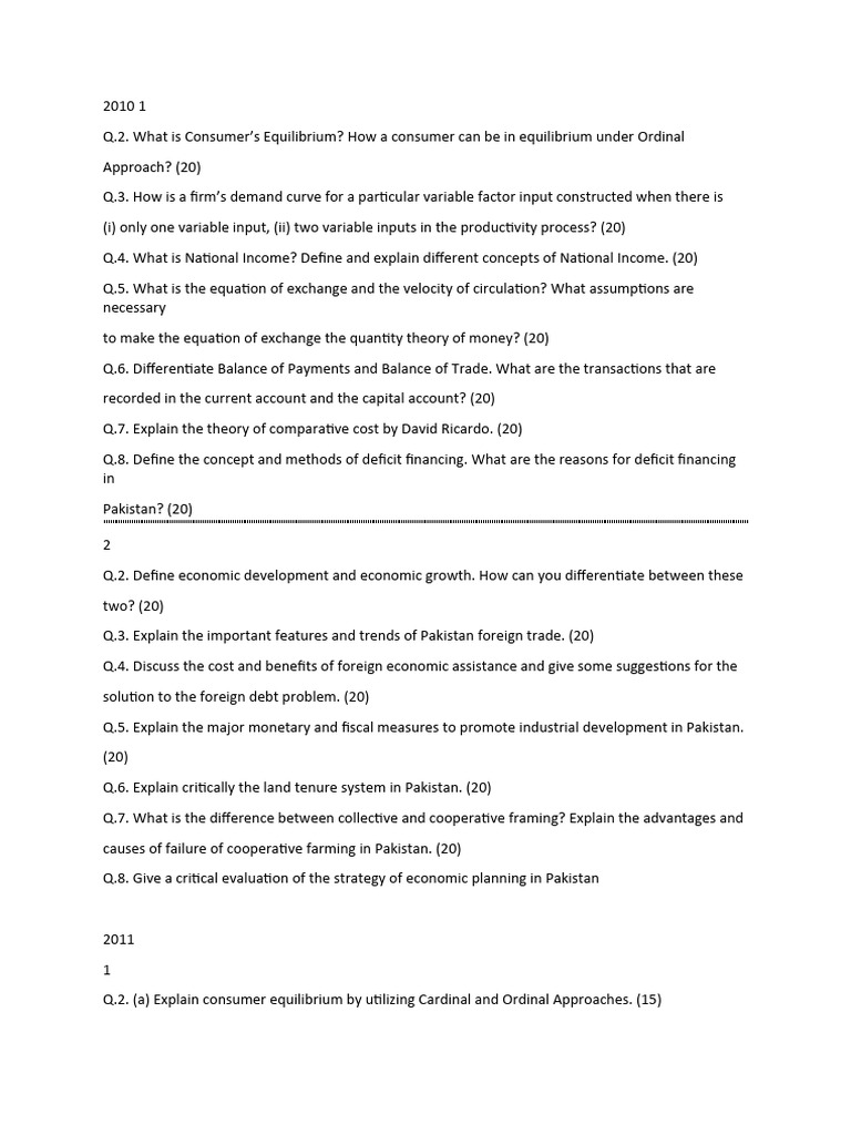 Key Economic Concepts and Theories | PDF | Finance & Money Management