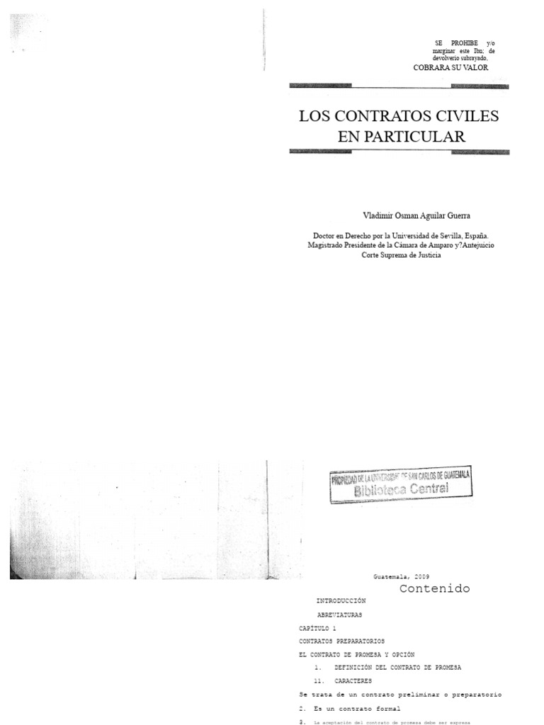 Los Contratos Civiles en Particular Parte Completo | PDF