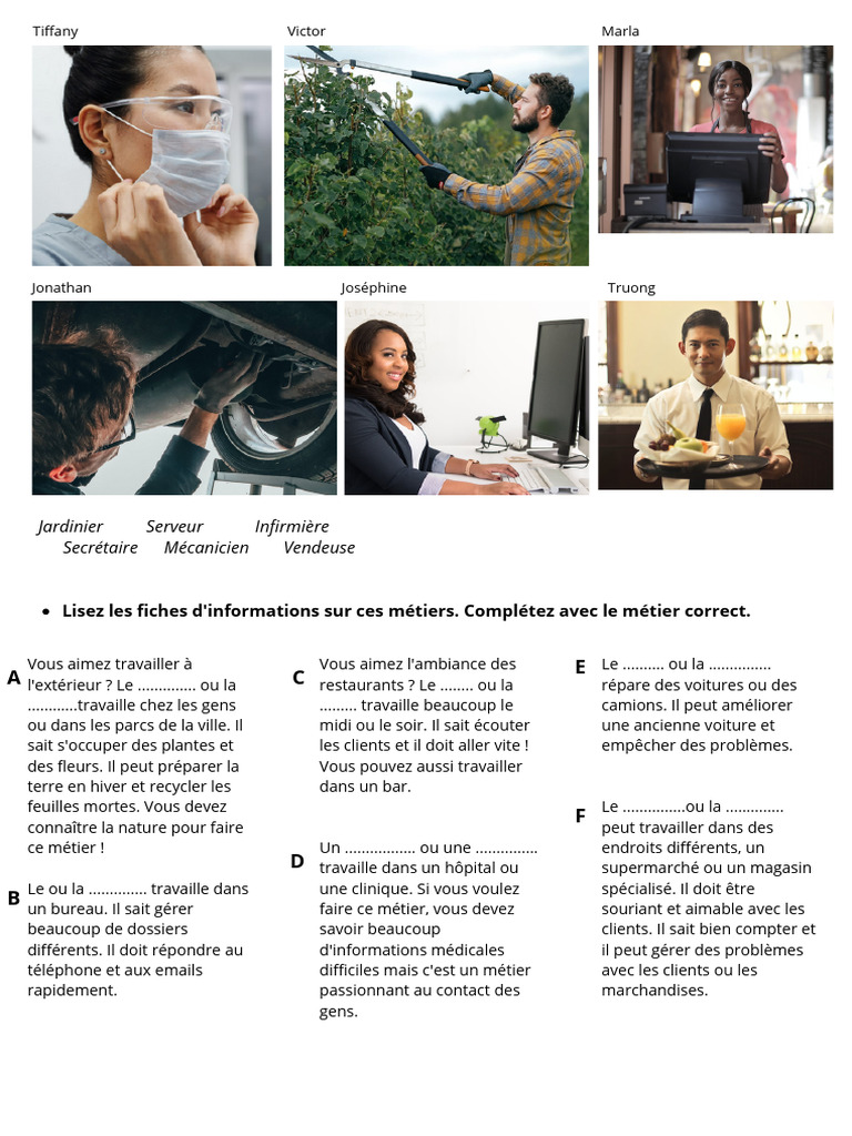 Metiers A1 | PDF
