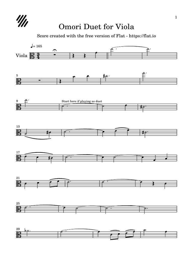Omori Duet For Viola | PDF