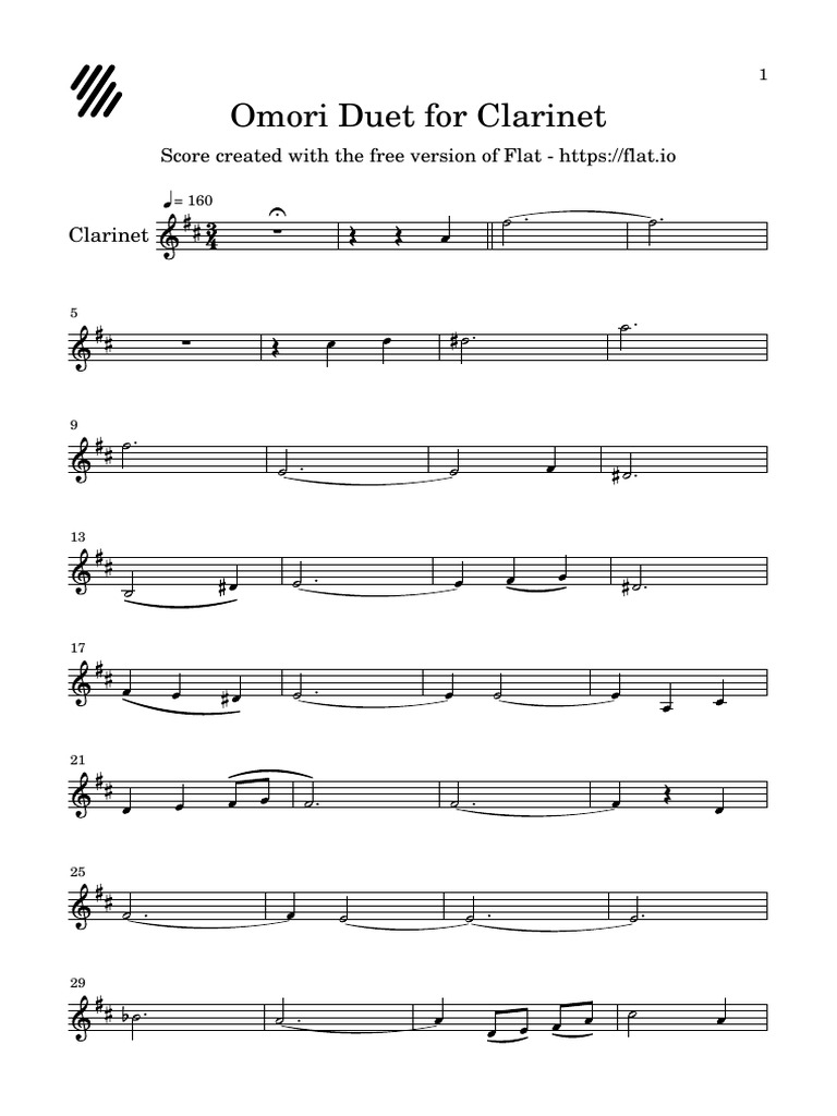 Omori Duet For Clarinet | PDF | Computers