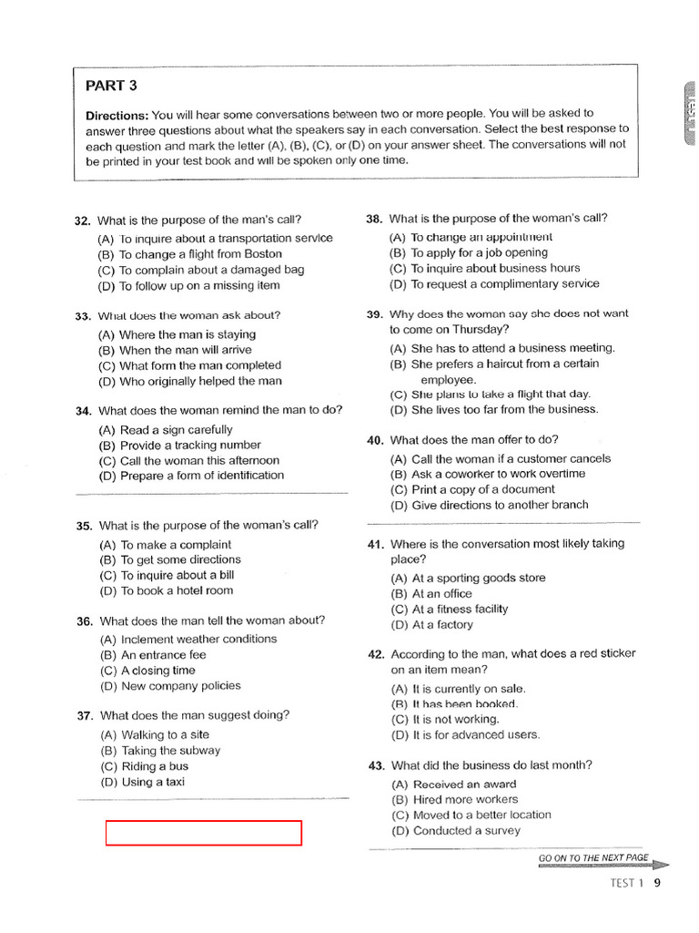 Part 3 Test 2 K11 | PDF