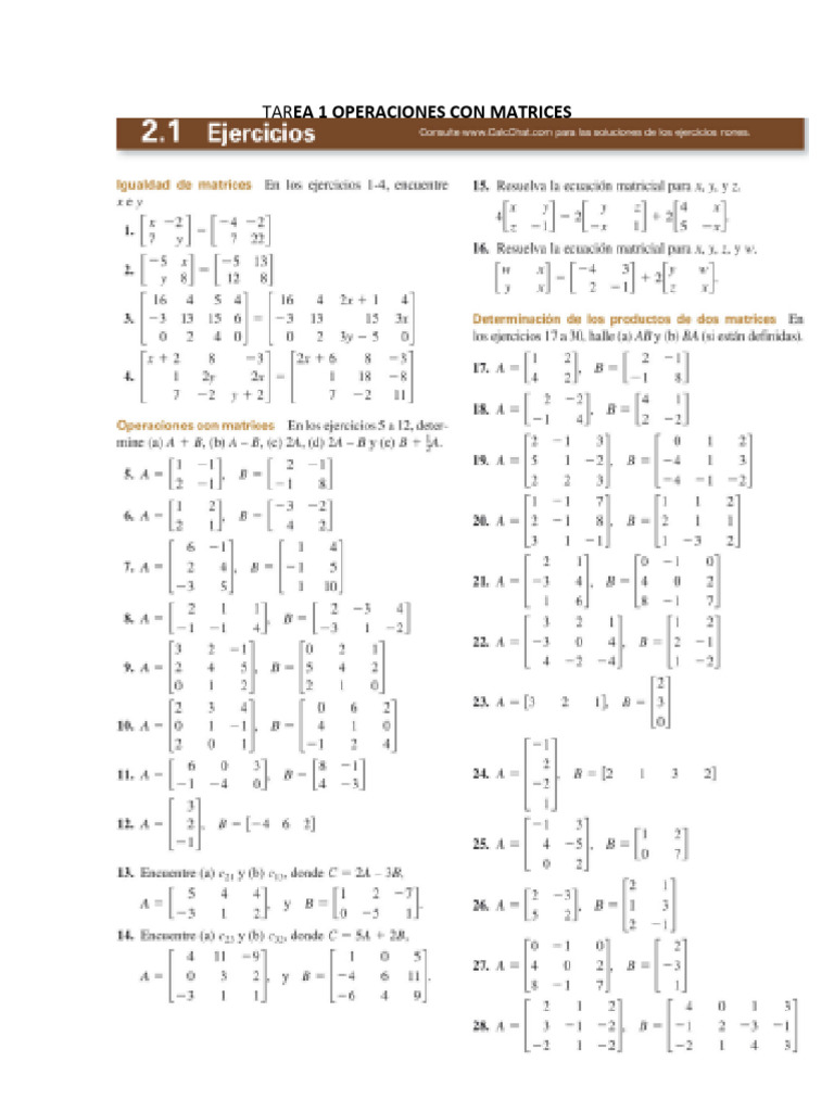 Fundamentos de Álgebra Lineal Ron Larson Capitulo 2 | PDF
