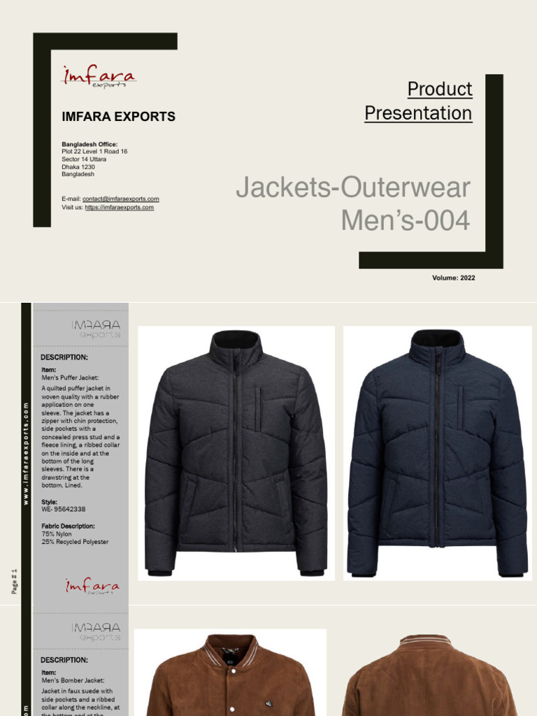 (Jackets Outerwear 004) IE Mens | PDF