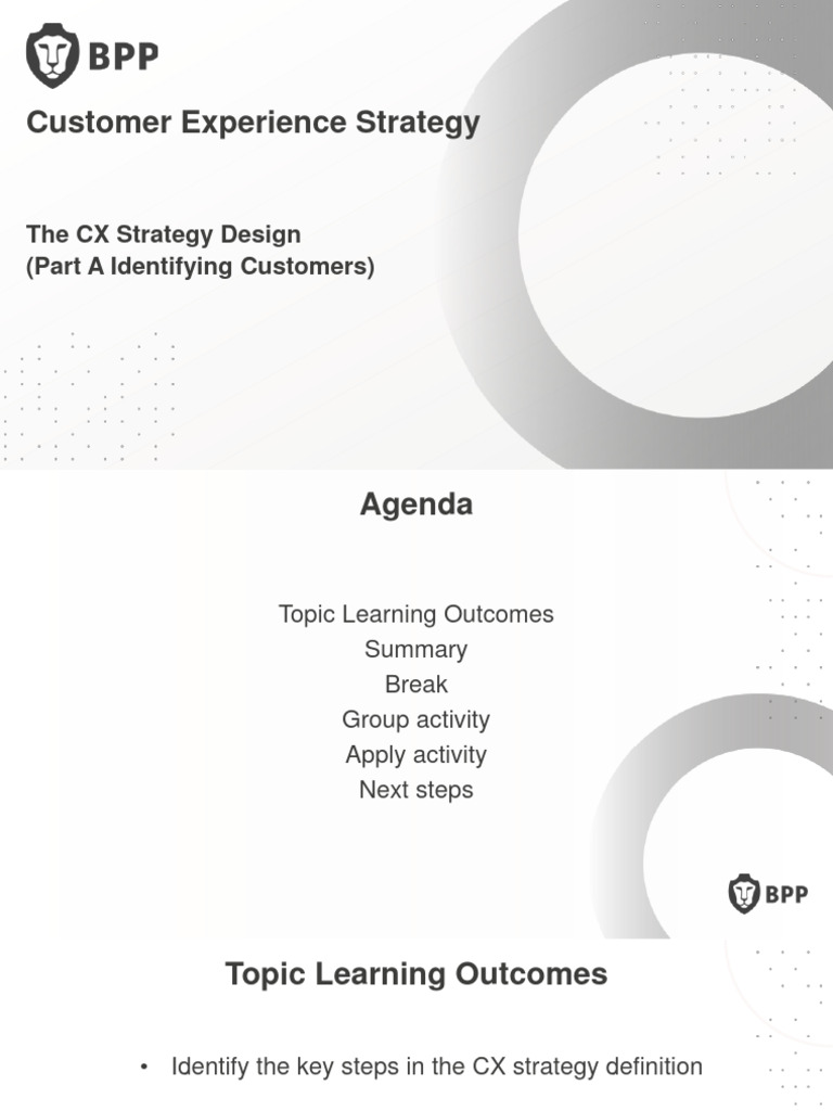 Class Slides - CX Strategy, Design and Implementation Identifying Customers | PDF | Marketing ...