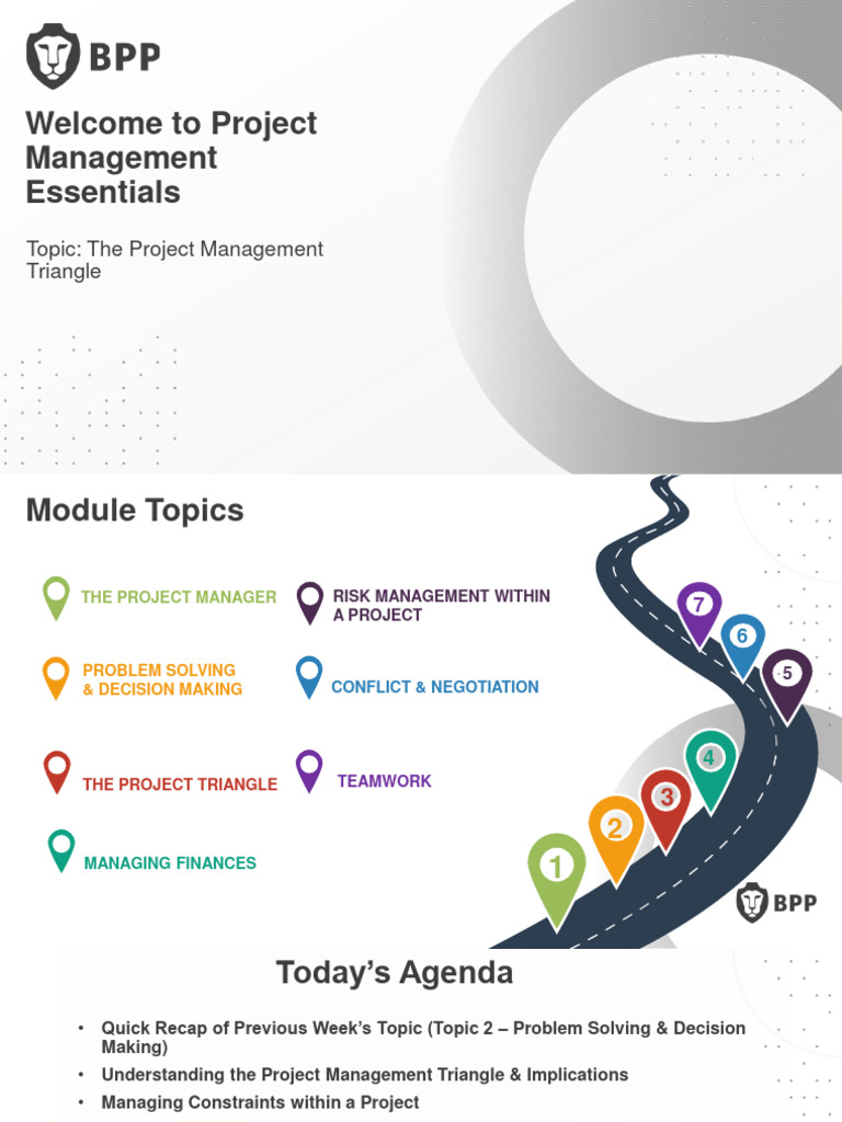Topic 3 - The PM Triangle Sept 23 Student Slides | PDF | Project ...