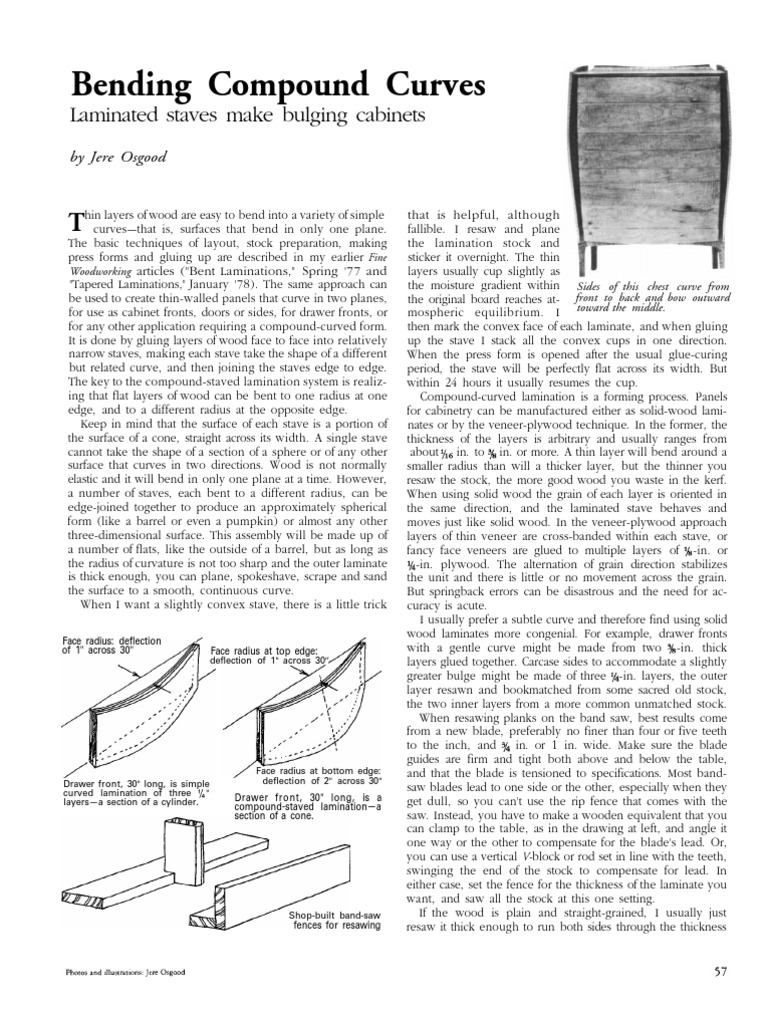 Wood - Bending Compound Curves | PDF | Wood | Cabinetry