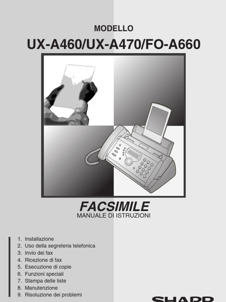 Sharp UX-A470 Manuale | PDF