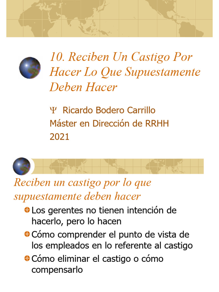 10 Castigo Por Hacer Lo Que Supuestamente Deben Hacer | PDF