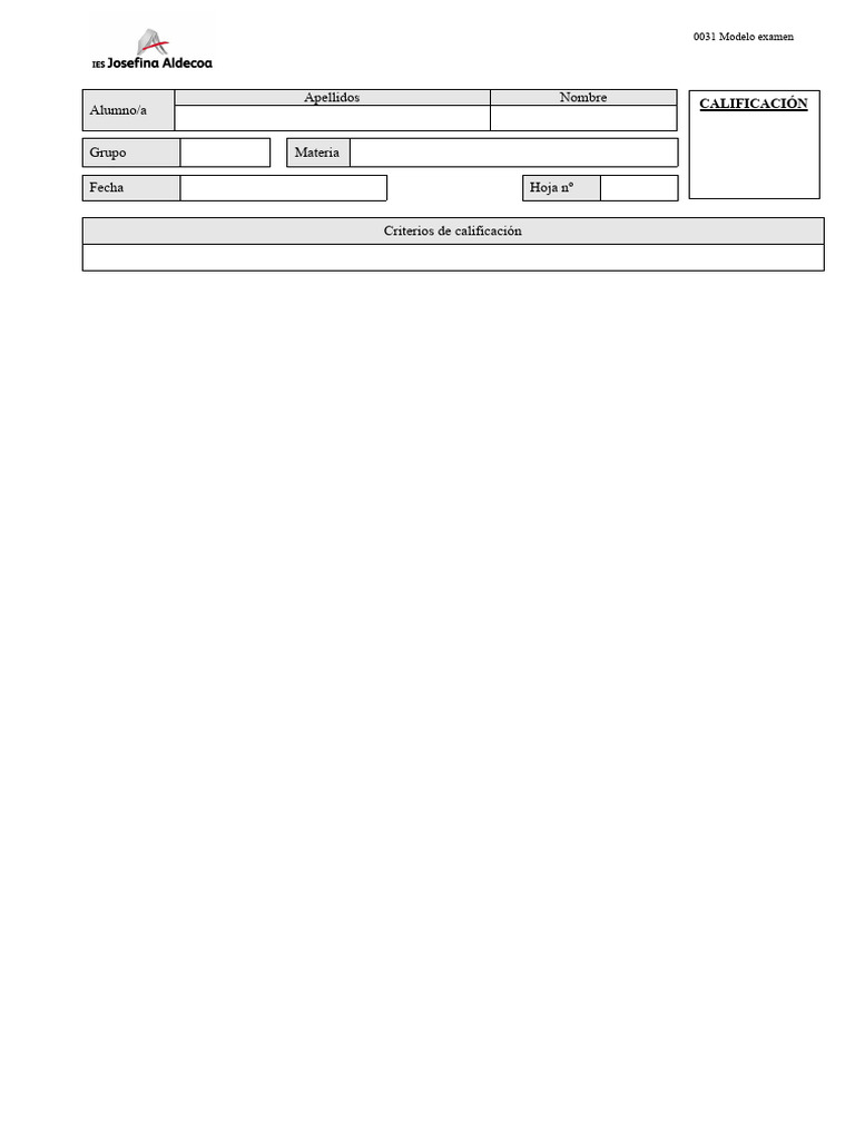 0031 Modelo Examen | PDF
