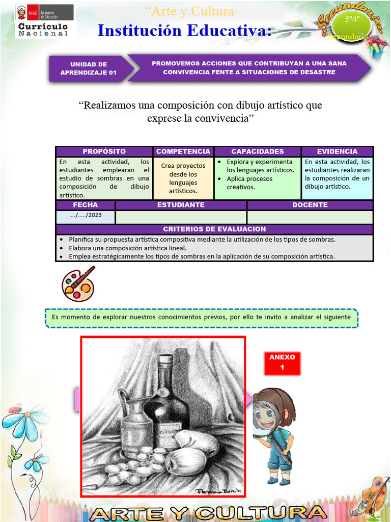 3° 4° Act 4-Ayc-U1-Sem 4 | Descargar gratis PDF | Dibujo | Aprendizaje