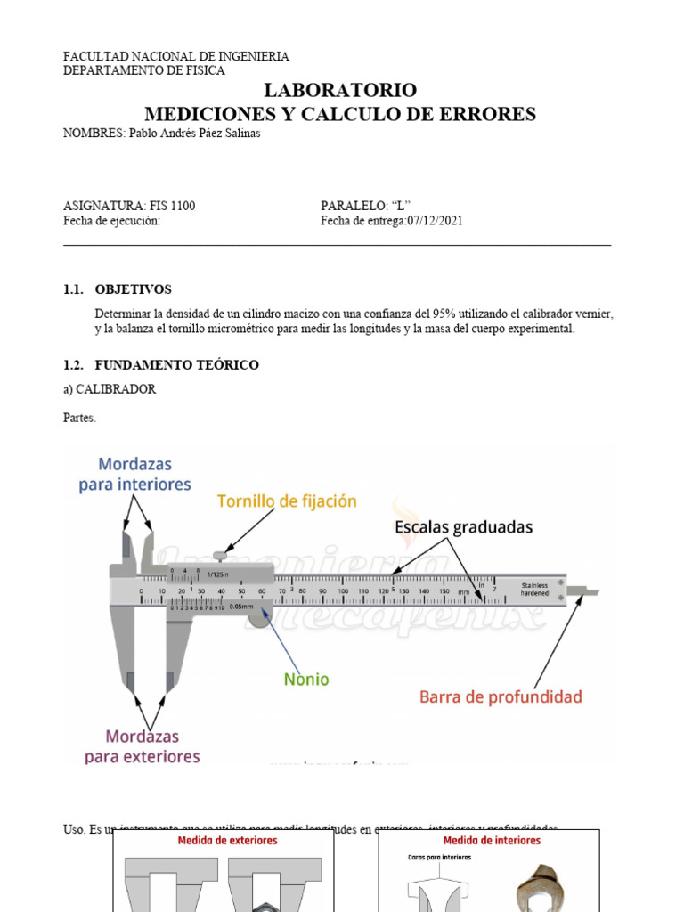 Guia de Lab Mediciones y Calculo de Errores | PDF | Métodos y materiales de enseñanza
