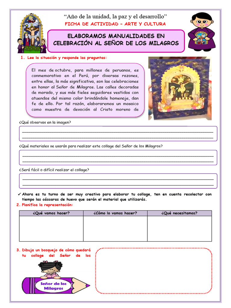 Ficha-Viern-Arte-Elaboramos Manualidades en Celebración Al Señor de Los ... Ficha-Viern-Arte-Elaboramos Manualidades en Celebración Al Señor de Los ...