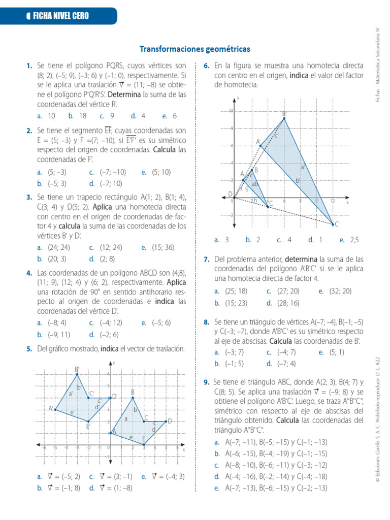 F0 - Transformaciones Geométricas | PDF