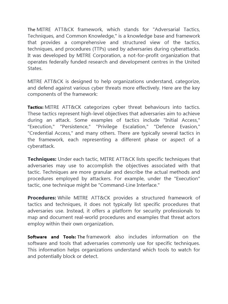 Mitre Attack | PDF | Business | Computers