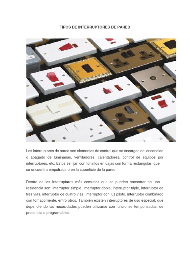 Ma0 - Tipos de Interruptores | PDF