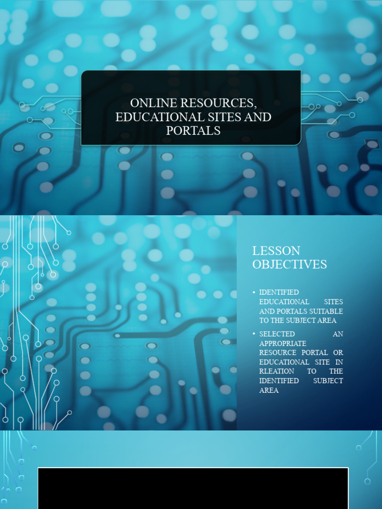 Online Resources, Educational Sites and Portals | PDF