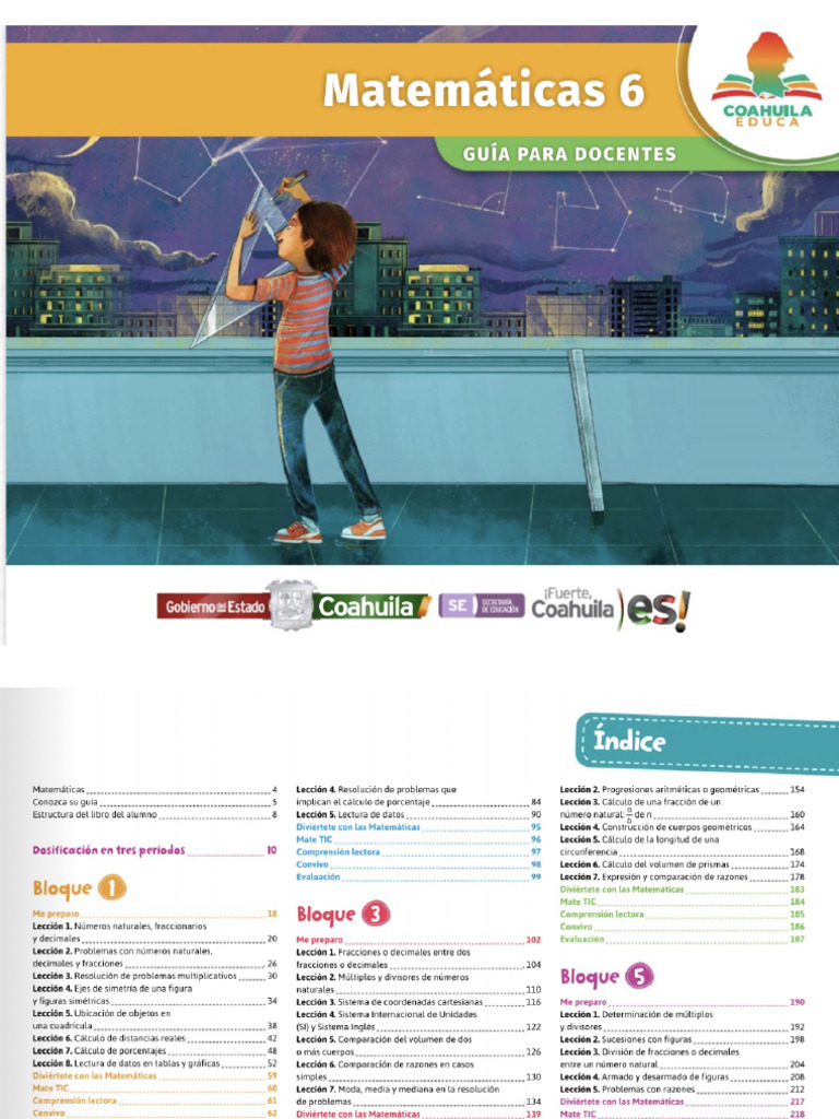 Sexto Grado - Matemáticas - Coahuila Educa | PDF