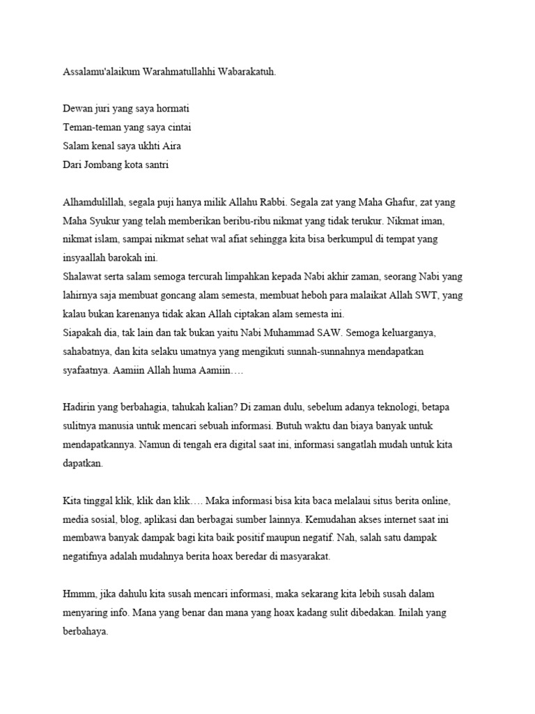 Teks Dai Tema Teknologi | PDF | Agama & Spiritualitas