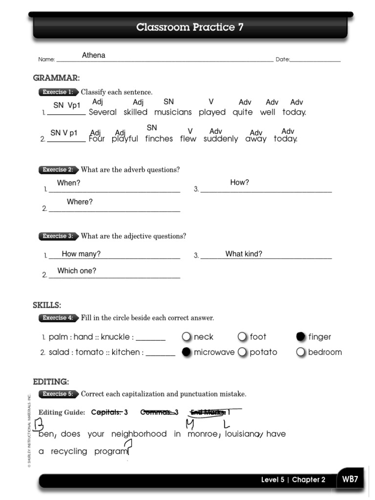 Grammar Skills for Grade 5 | PDF | Human Communication | Orthography